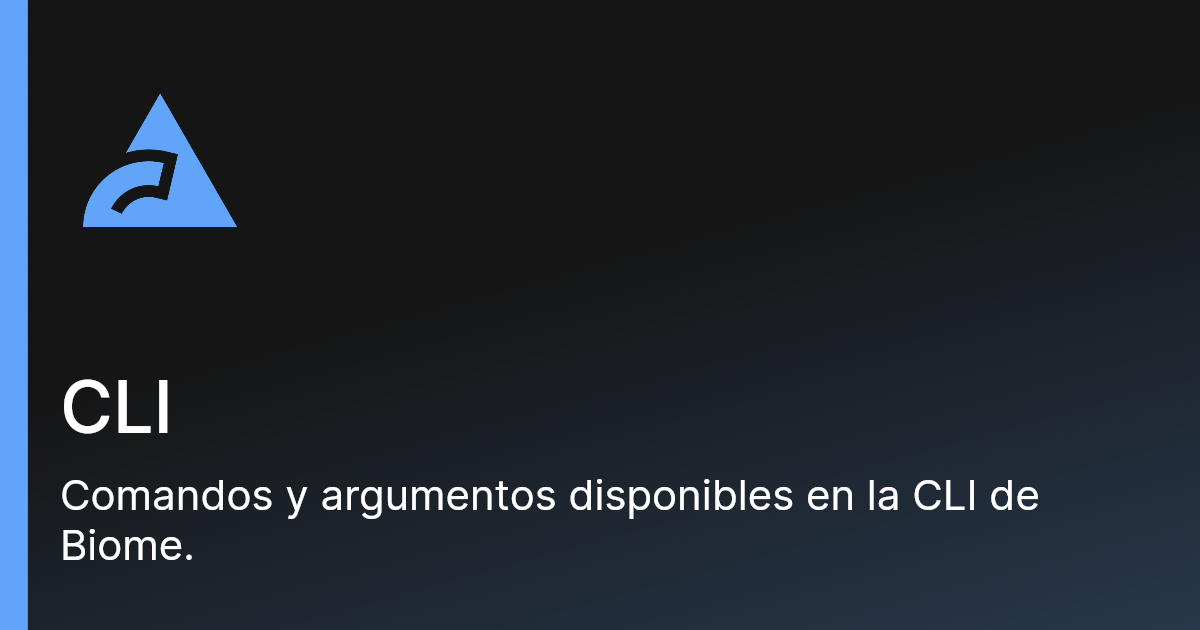 CLI | Biome
