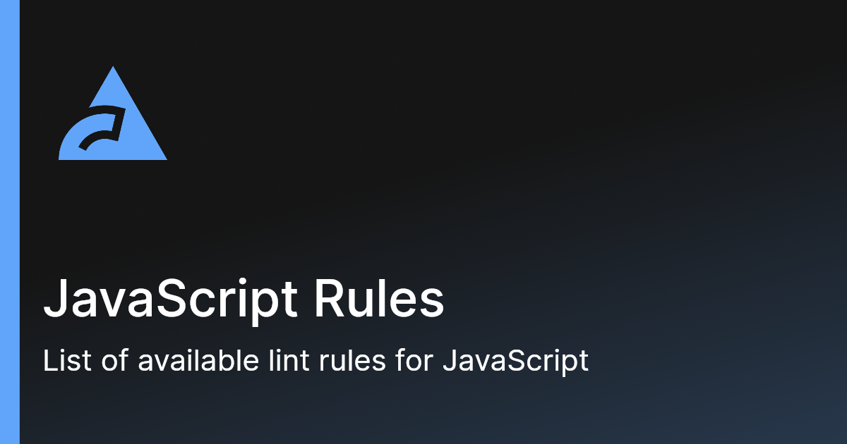 JavaScript Rules | Biome