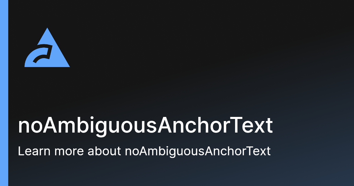noAmbiguousAnchorText | Biome