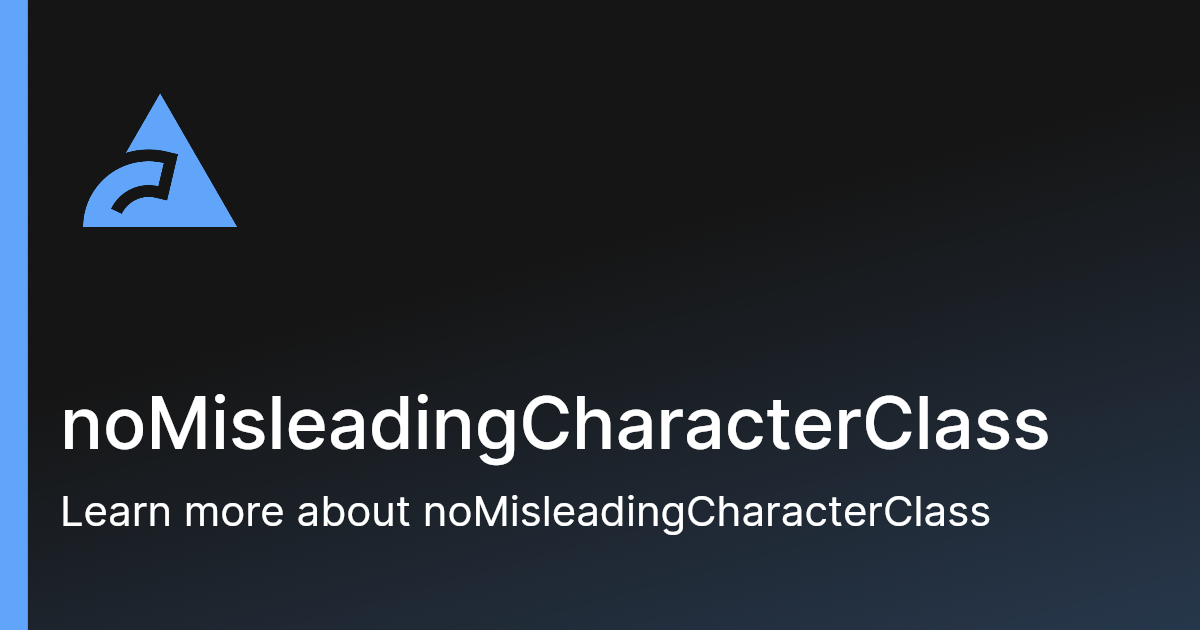 noMisleadingCharacterClass | Biome