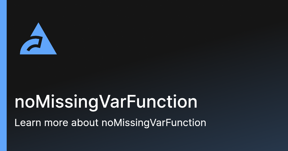 noMissingVarFunction | Biome