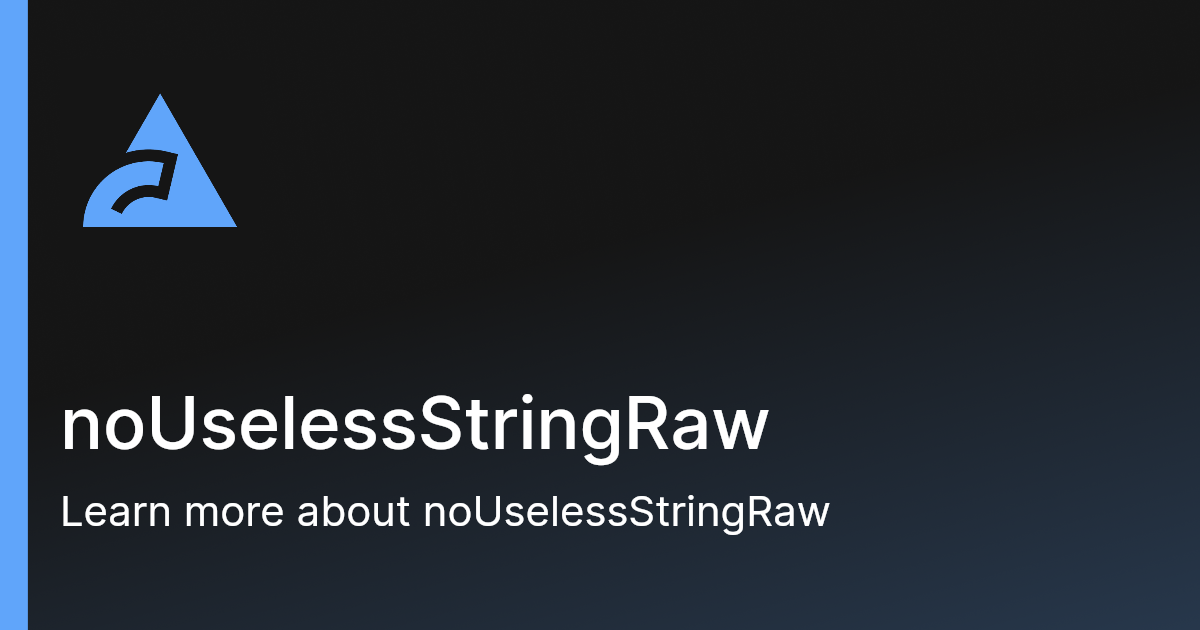 noUselessStringRaw | Biome