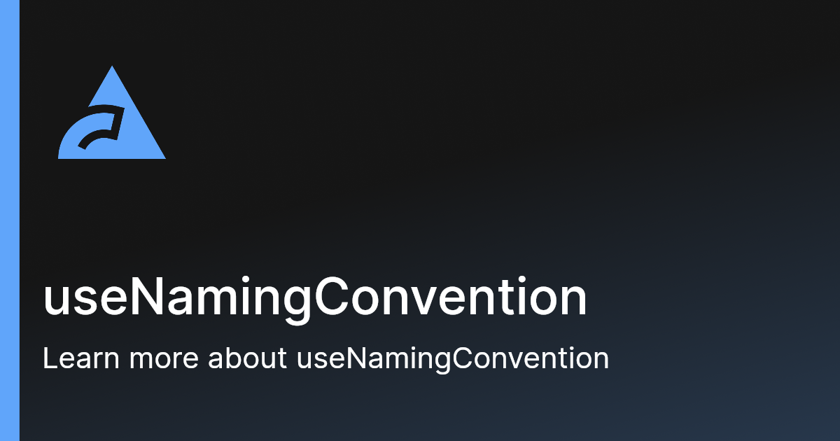 Usenamingconvention Biome